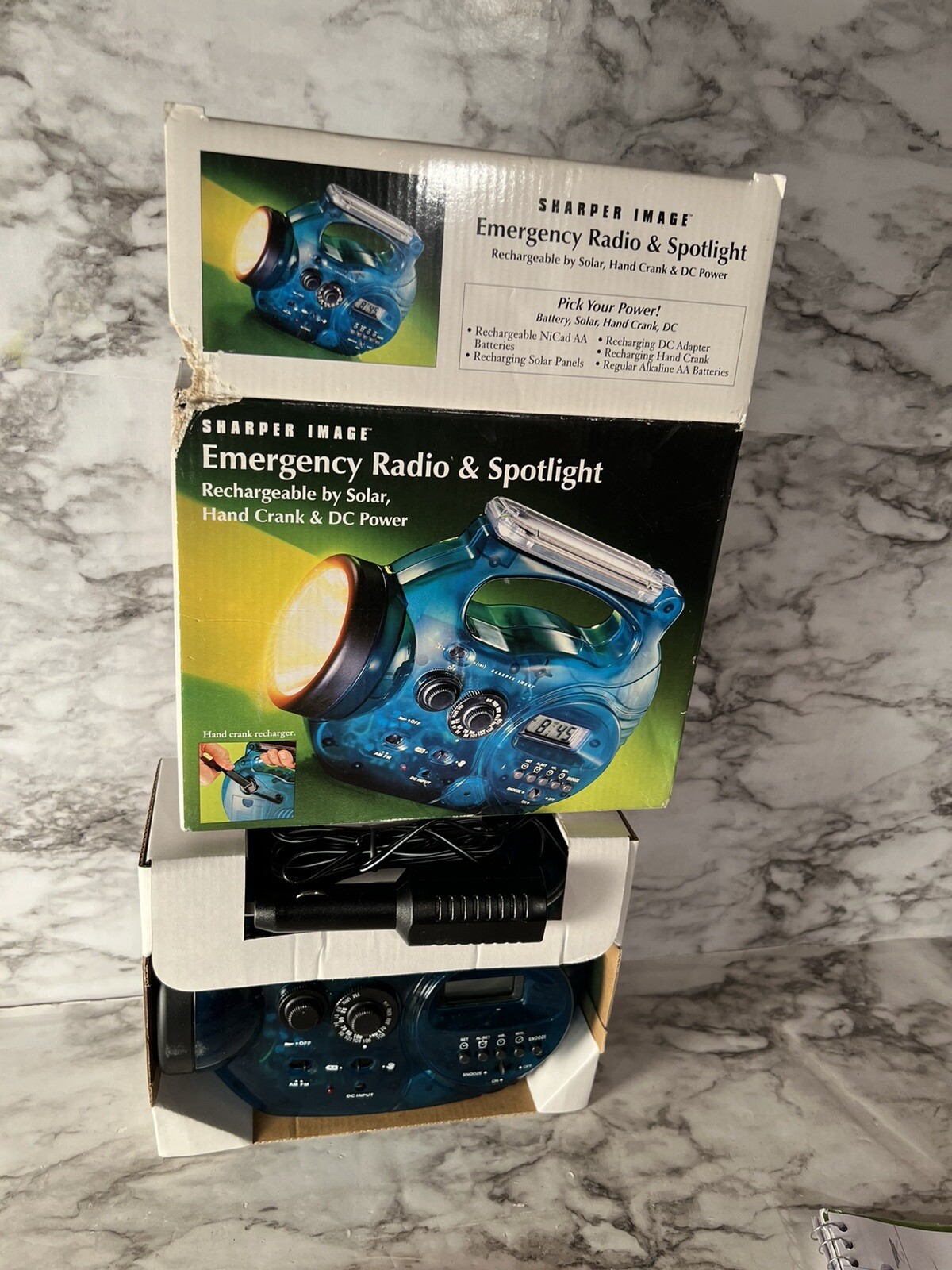 Sharper Image Emergency Radio & Spotlight Flashlight Rechargeable | eBay