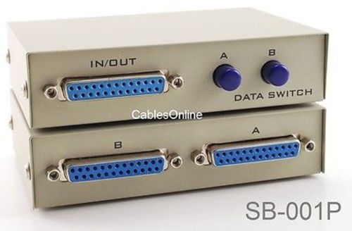 2-Way A/B DB25 Parallel Manual Push Button Switch Box CablesOnline SB ...