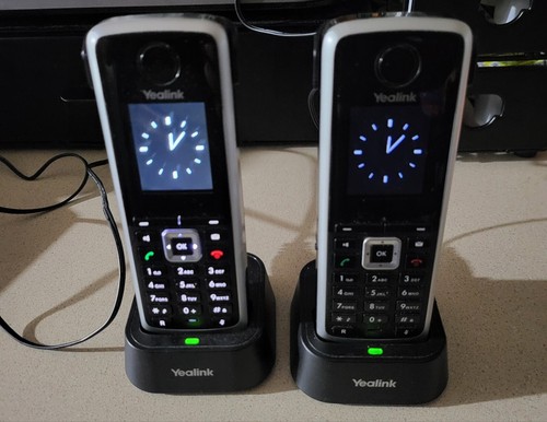 2 Yealink W52P DECT SIP Cordless Phones with Wall Base Set - | eBay