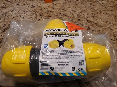 *NEW* HOME-FLEX 2 in IPS DR 11 Underground Yellow Poly Gas Pipe Tee (18 ...