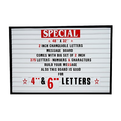 2"Outdoor Changeable Letters Message Board Marquee sign with Metal ...
