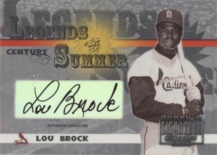 2003 Donruss Signature Series - Legends of the Summer Lou Brock #LS-28 ...