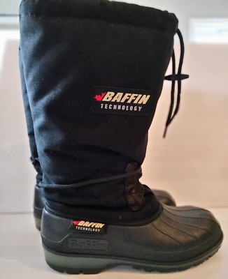 Baffin Technology Winter Boots Sz 7 Men / Sz 9 Women Black Nylon/Rubber ...