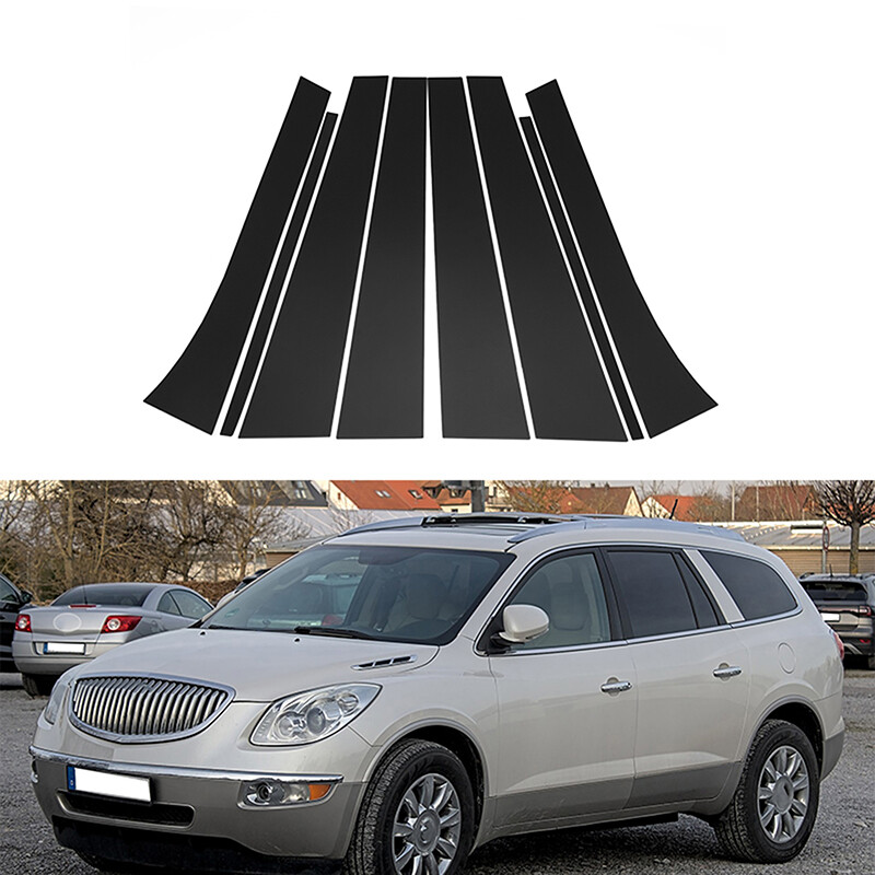 For Buick Enclave 2008-2017 2016 2015 Black Pillar Posts Door Window ...