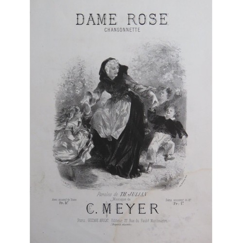MEYER C. Dame Rose Chant Piano XIXe siècle | eBay