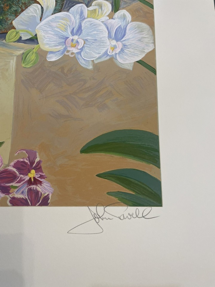 **John Powell "ORCHIDS & SUNLIGHT" Flower-Serigraph-Hollywood Artist ...