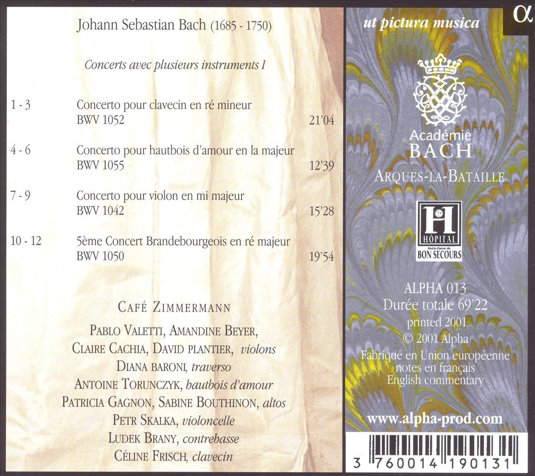 CAFÉ ZIMMERMANN BACH: CONCERTS AVEC PLUSIEURS INSTRUMENTS, VOL. 1 NEW ...
