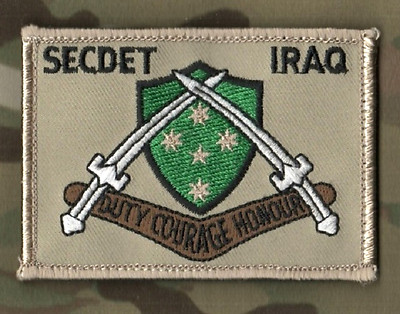 Opération Falconer Sécurité Détachement Patch : Secdet Irak Duty ...