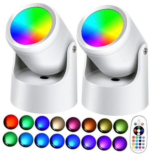 LED Spot Lights Indoor,RGBW Up Lights Indoor with Remote Control, 6W 16 ...