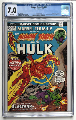 Marvel Team-Up 18 CGC 7.0 White Pages Human Torch Hulk 1974 | eBay