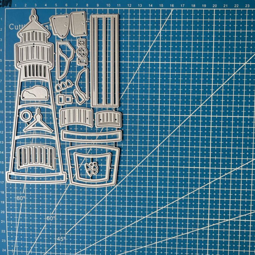Metal Cutting Dies Lighthouse Scrapbooking Embossing Stencil Paper Card ...