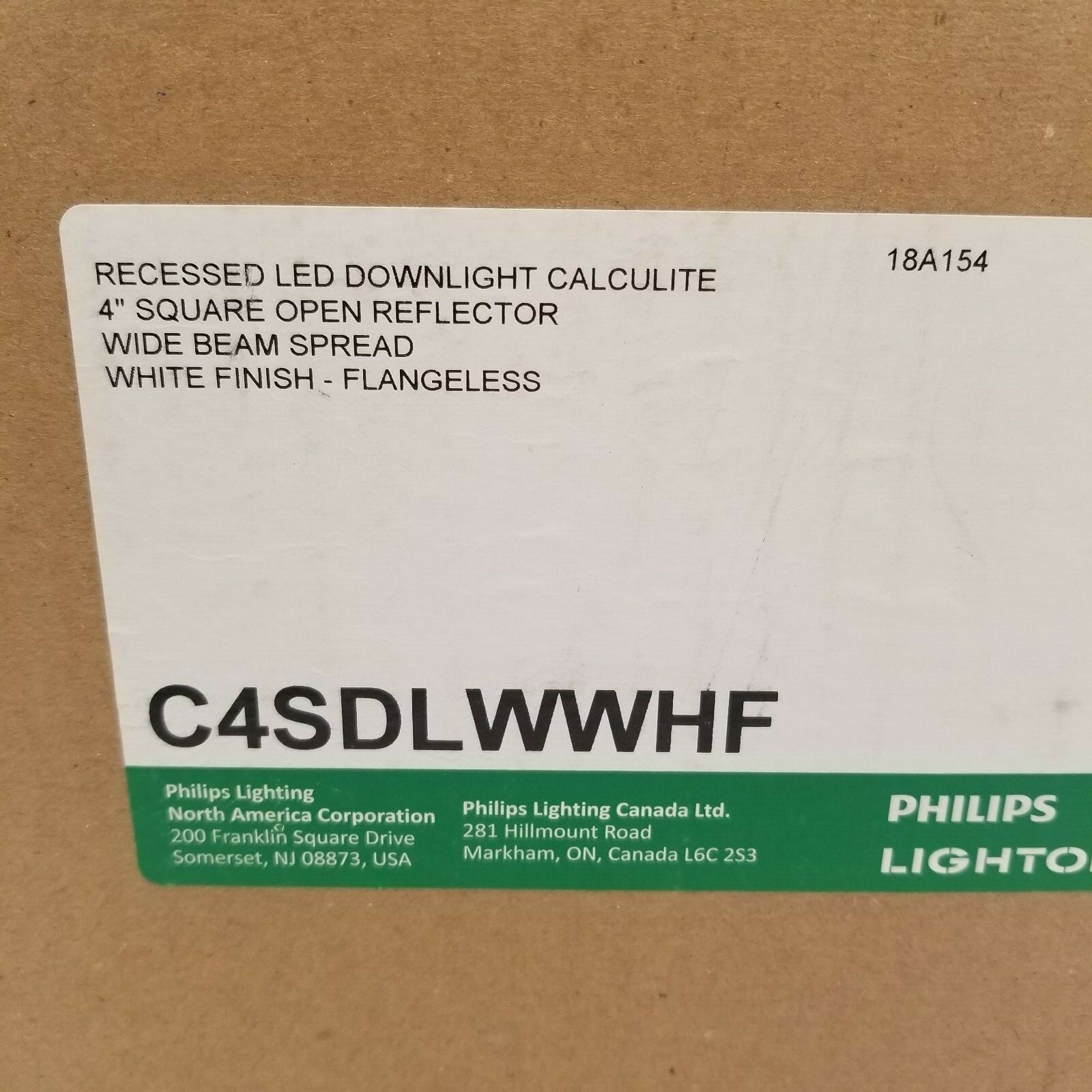Philips Lightolier Recessed LED Downlight Calculite 4" Square ...
