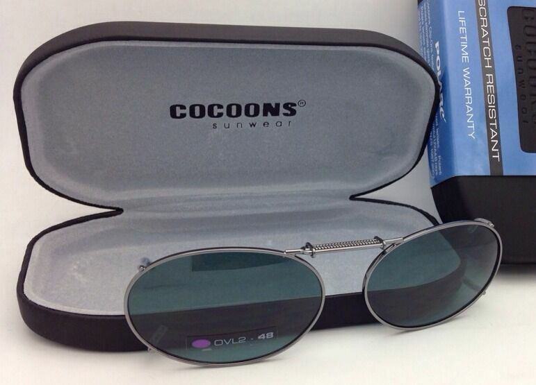 COCOONS Grey Polarized Sunglasses/Eyeglasses Over Rx Clip-on OVL 2-48 ...