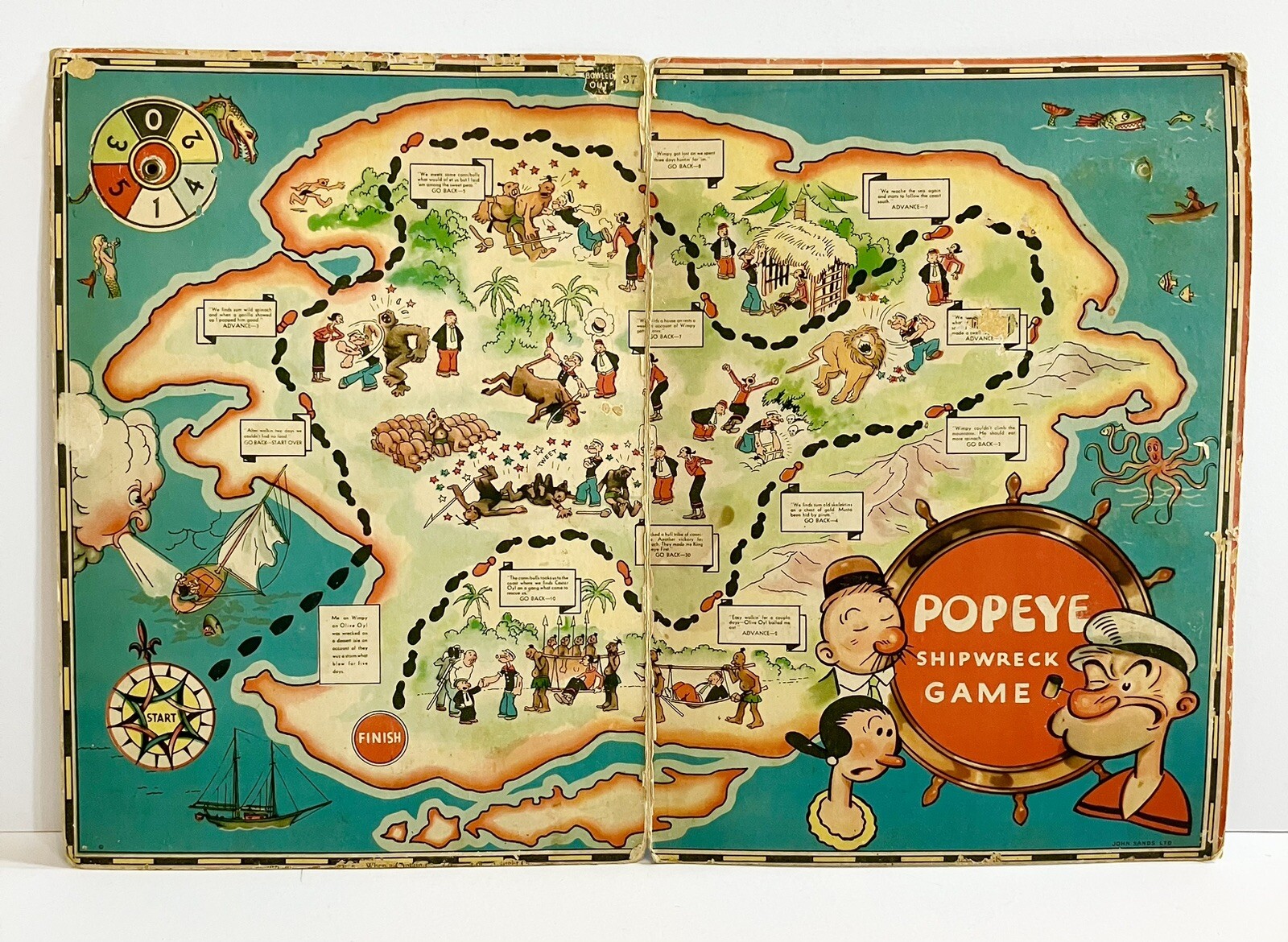 Rare 1930s POPEYE Shipwreck Game by Einson-Freeman Australian Version ...
