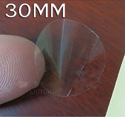 42x Clear Round Circle 3cm Sticker Transparent Adhesive Packing Seal ...