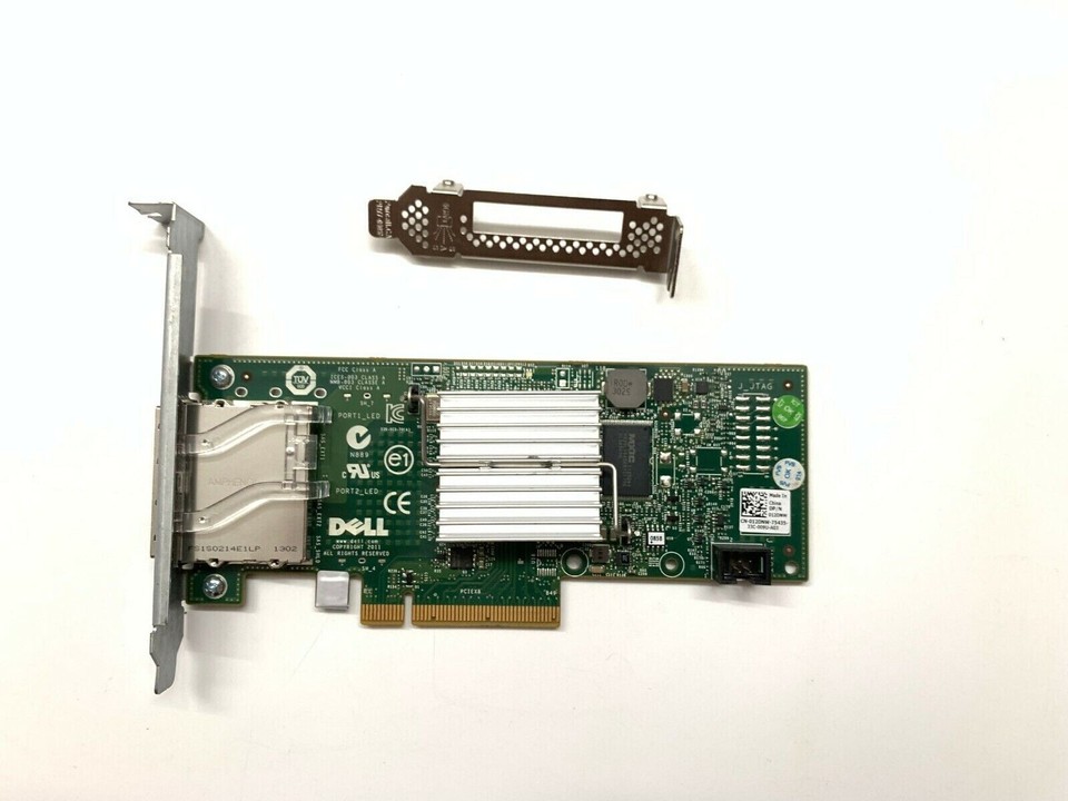 Dell H200E 6Gb/s SAS PCIe HBA 2 Port Ext SFF-8088 12DNW LSI SAS 2008 ...