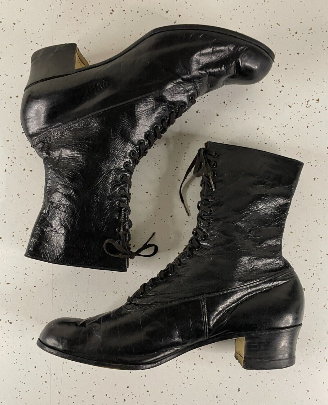 Antique Martha Washington Mayer Black Leather Edwardi… - Gem