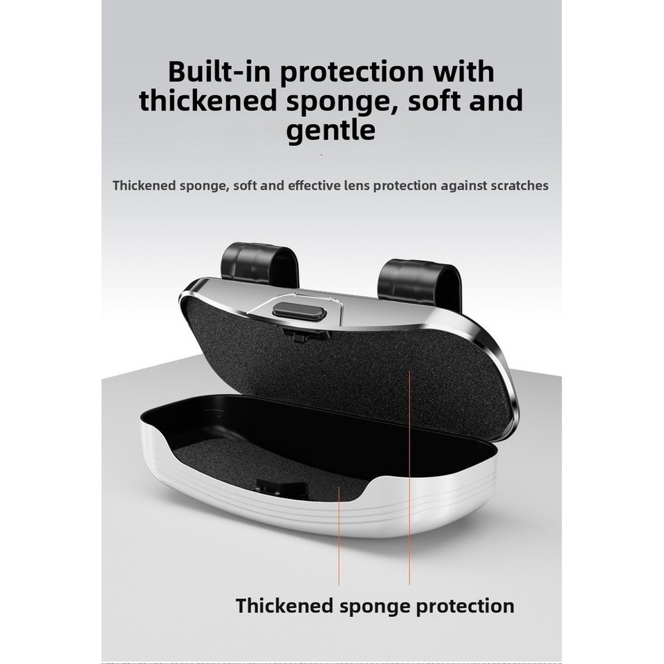 Sun Visor Storage Car Sunglasses Clip For Road Trips One-hand Operation ...