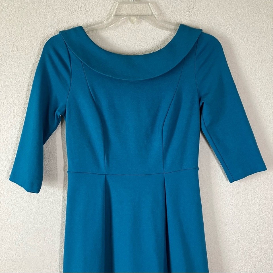 BODEN Maddie Ponte Midi Dress Fit & Flare Boat Neck Jackie O Career ...