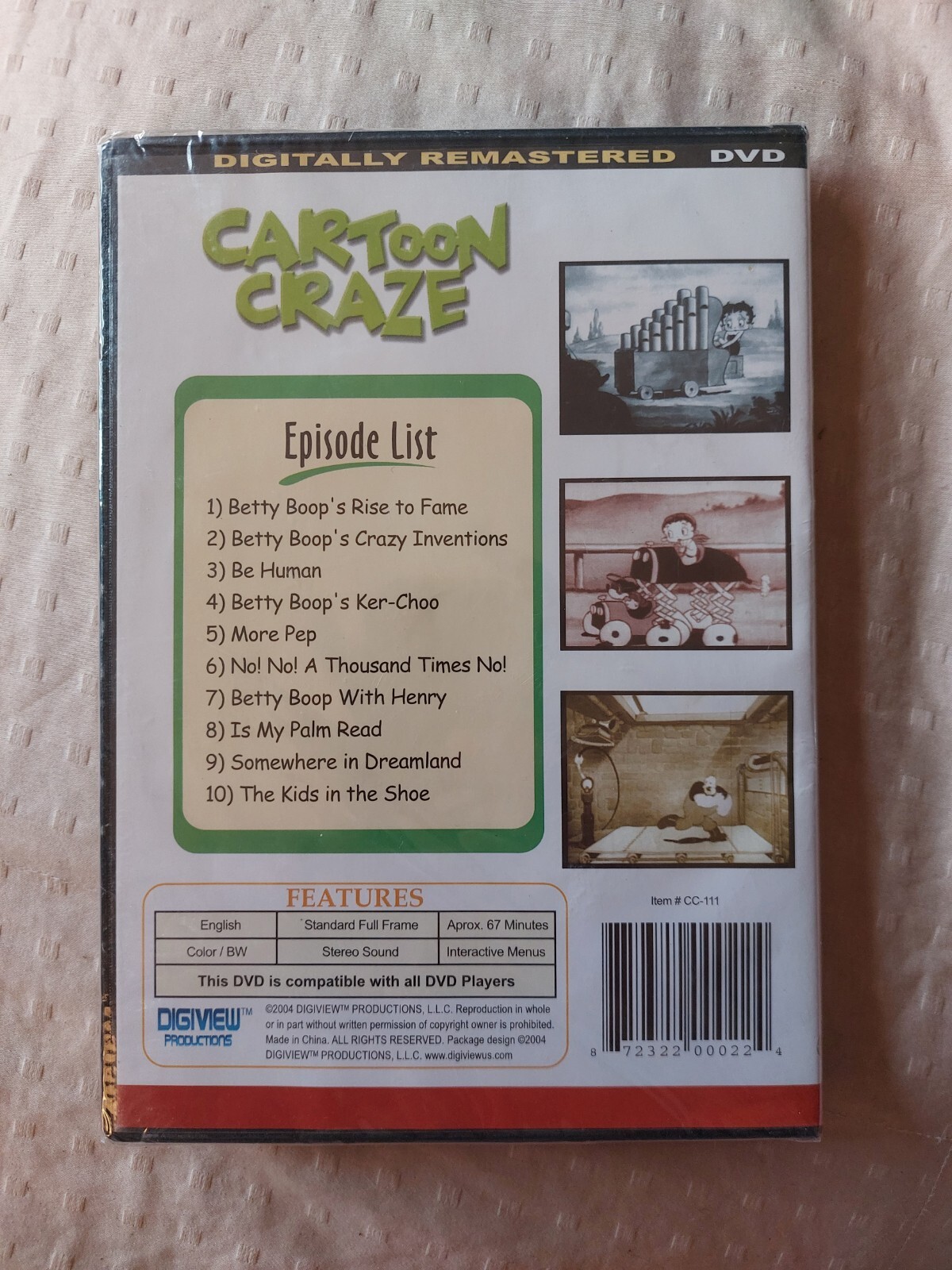 Cartoon Craze Presents Betty Boop Friends Be Human (DVD, 2006, Vol. 11 ...