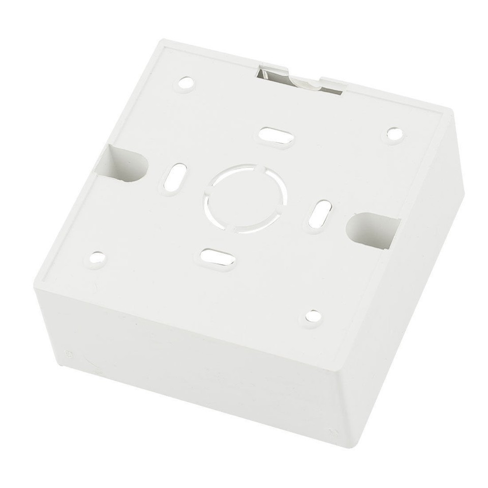 86mm x 86mm x 33mm White PVC Single Gang Mount Back Box for Wall Socket ...