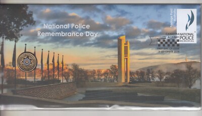 2019 National Police Remembrance Day $2.00 coloured coin PNC. Issue 28 ...