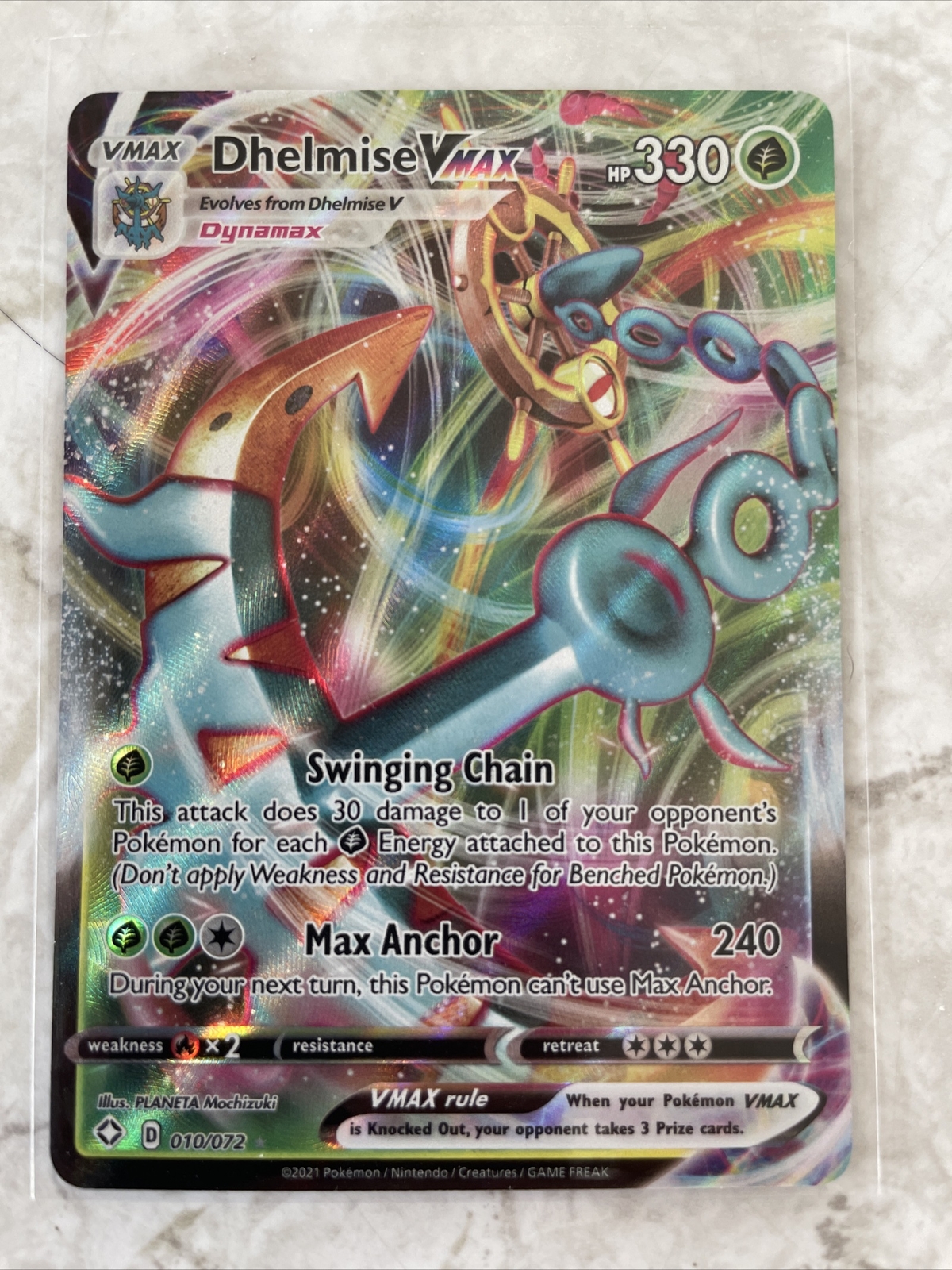 Dhelmise VMAX 010/072 - Shining Fates Pokemon - PACK FRESH With Sleeve ...