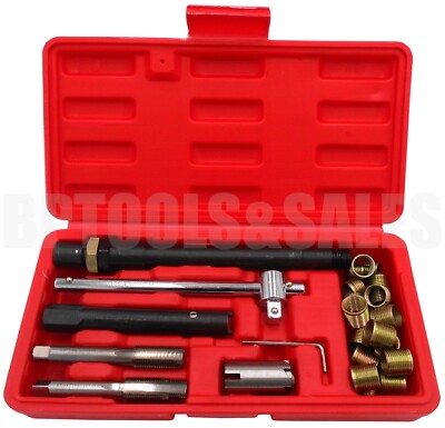 27pc Spark Plug Thread Repair Kit M14 x 1.25 Tap Set | eBay