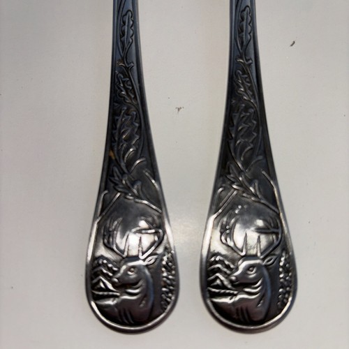 Cambridge Spoons Bass Pro Shops 7” Set Of 2 stainless flatware deer ...