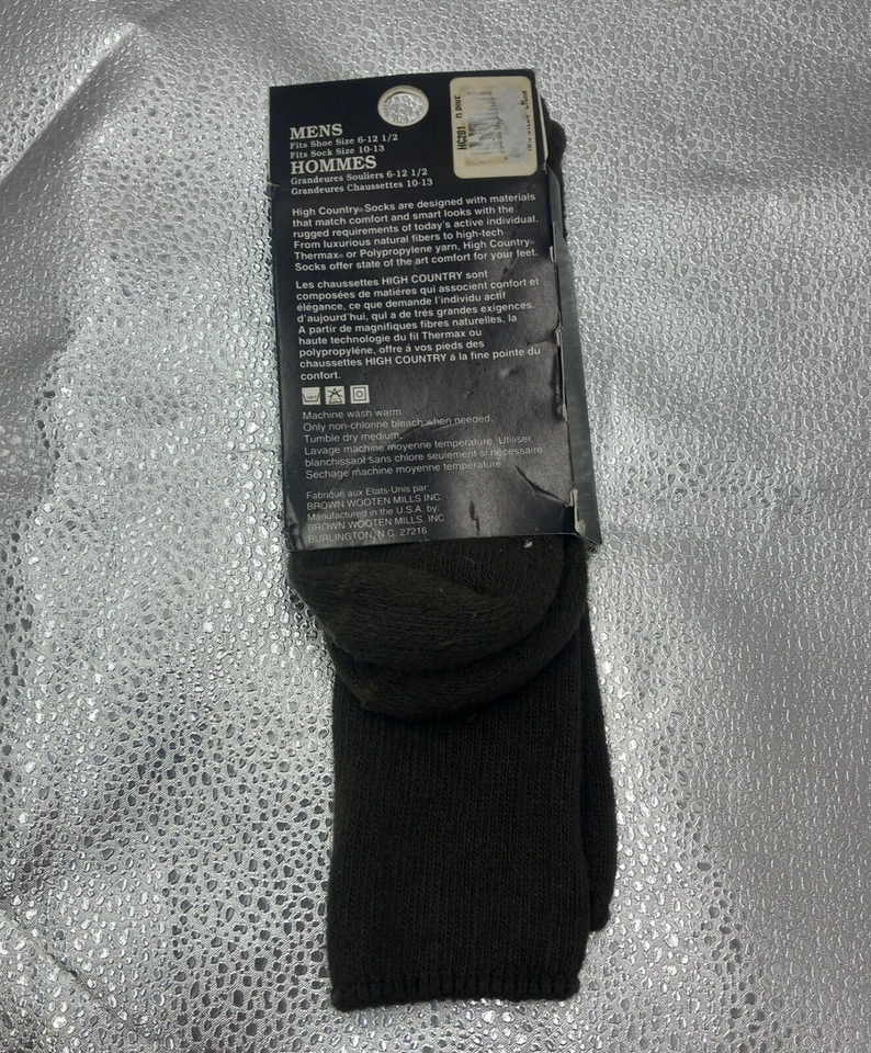 Ballston High Country Socks Men Shoe Size 6-12.5 Green Cushion True Rib ...