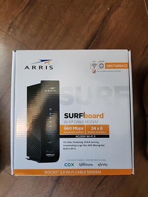 ARRIS SURFboard SBG7400AC2 DOCSIS 3.0 Cable Modem WiFi Internet Router ...
