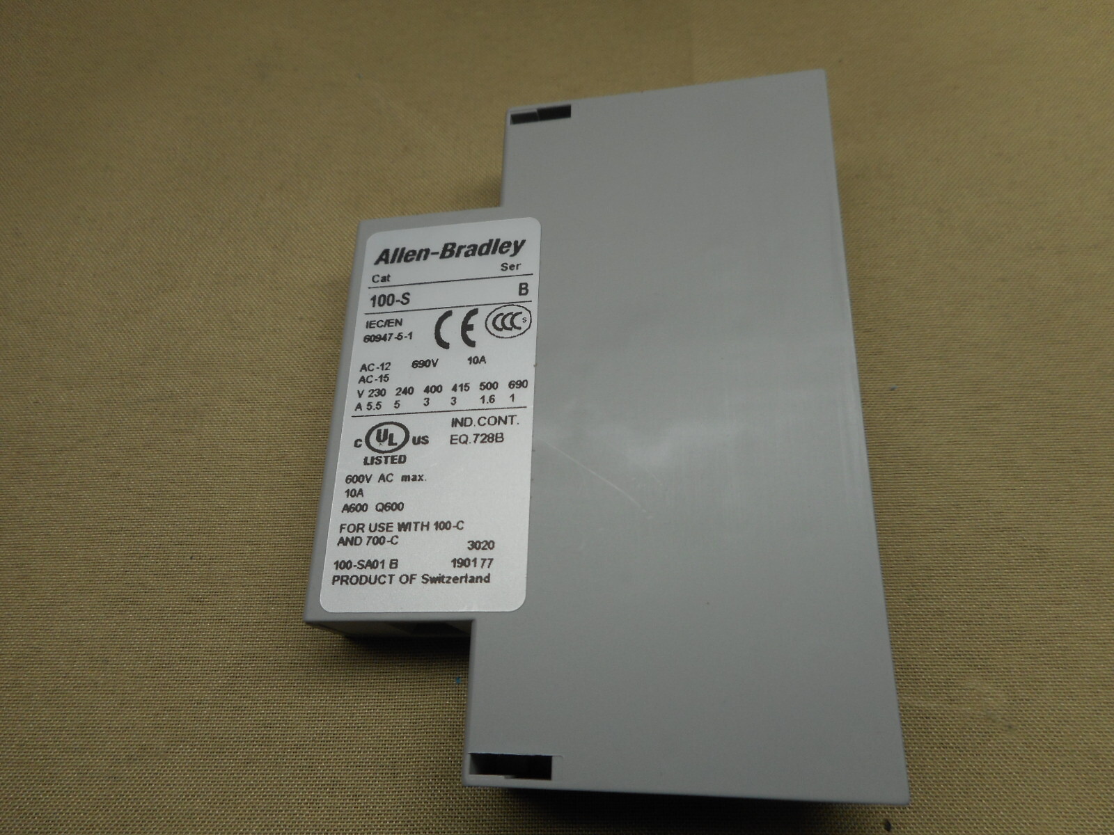 Allen Bradley 100-SA01 auxiliary contact, 1NC (NIB) | eBay