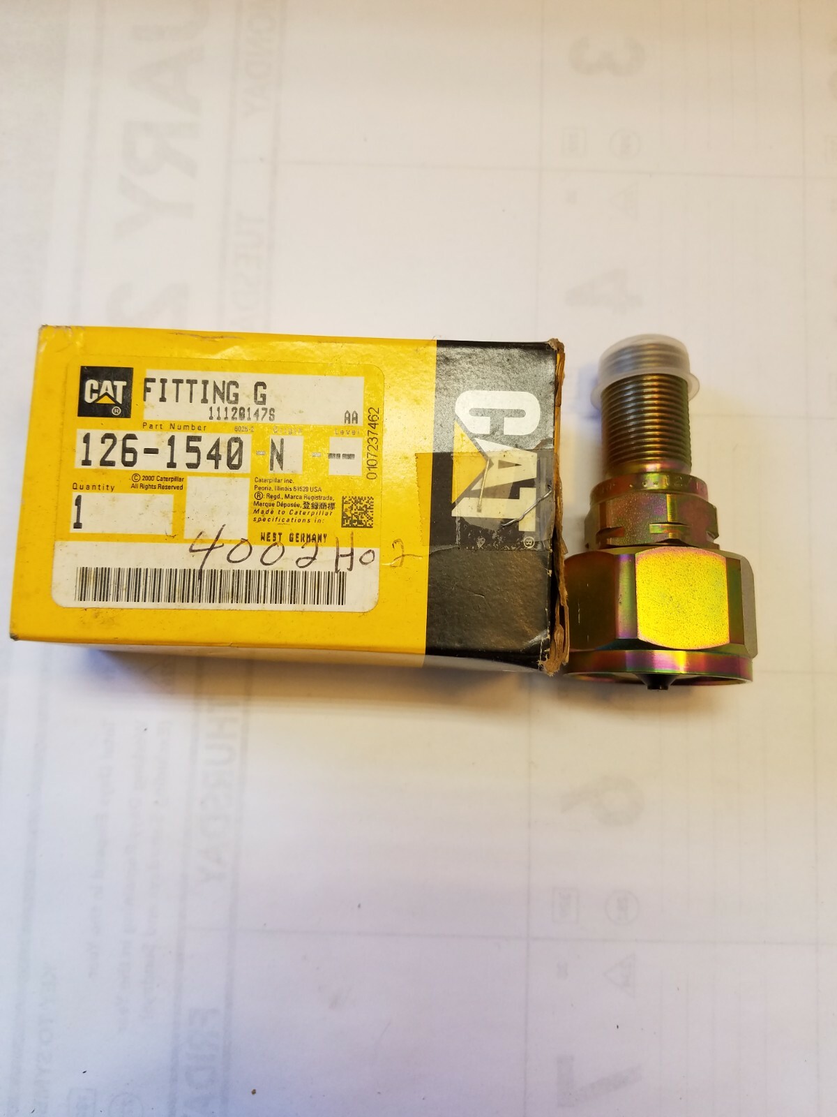 Caterpillar 126-1540 & 114-9149 Hydraulic Fittings | eBay