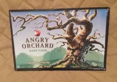 2012 ANGRY ORCHARD HARD CIDER METAL SIGN metal man cave naturally ...