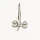 316L Surgical Steel 10g, 8g & 6g 1-1/4" Diameter TRIPLE Balls FRENUM ...