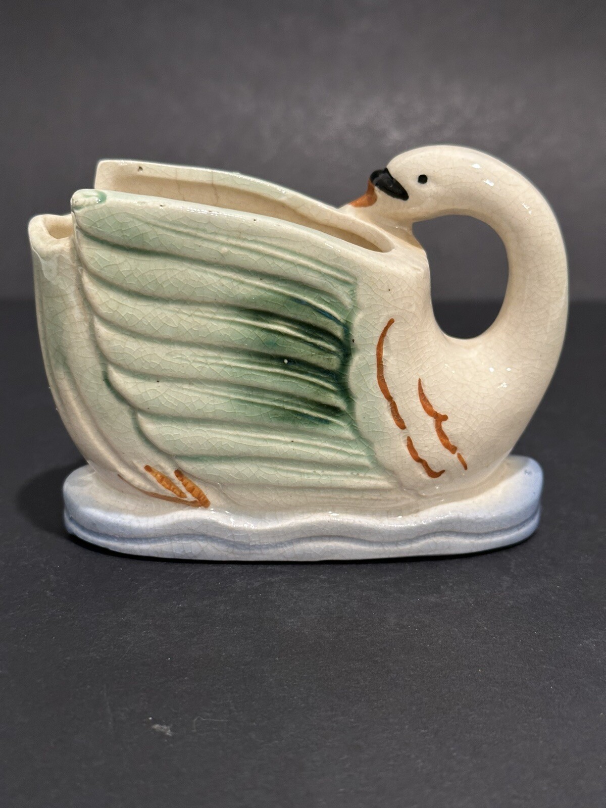 Vintage Hand Painted Occupied Japan Small Swan Planter Vase | eBay