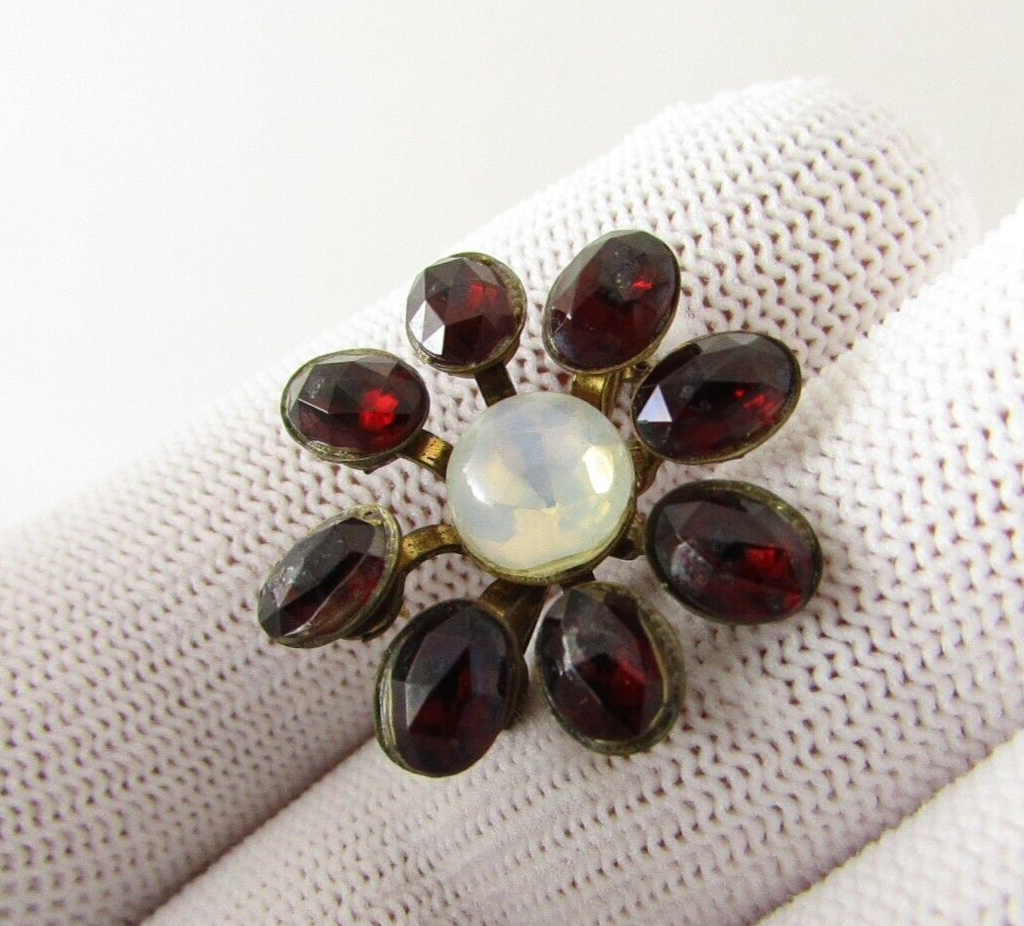 Vintage Regency Brooch Red Flower | eBay