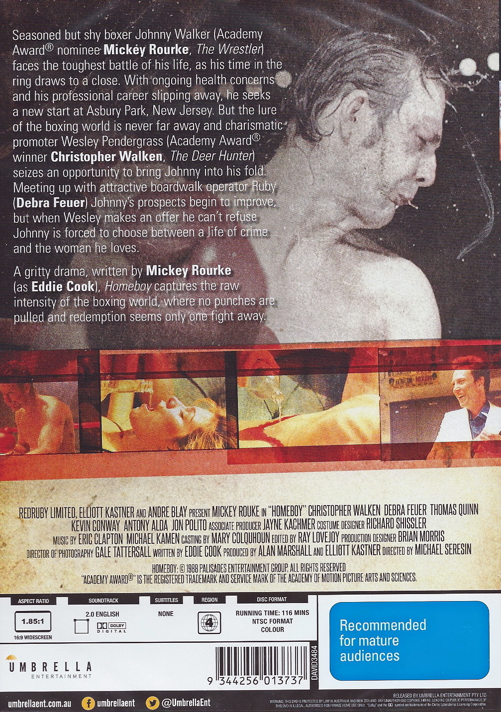 Homeboy - Drama / Sport / Boxing - Mickey Rourke - NEW DVD | eBay