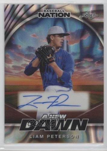 2025 Leaf Baseball Nation New Dawn Silver Lava 14/15 Liam Peterson Auto ...