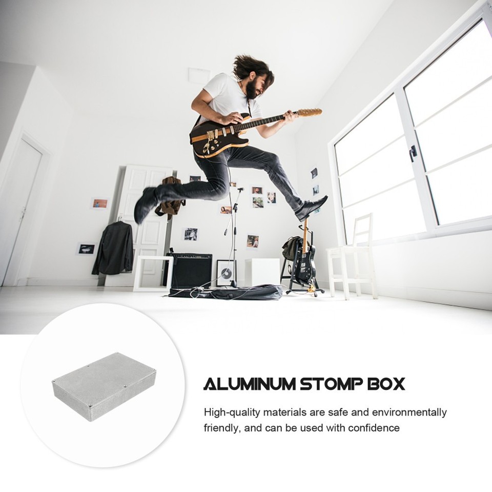 2 pcs Aluminum Stomp Box Case Guitar Pedal Enclosure Replacement ...