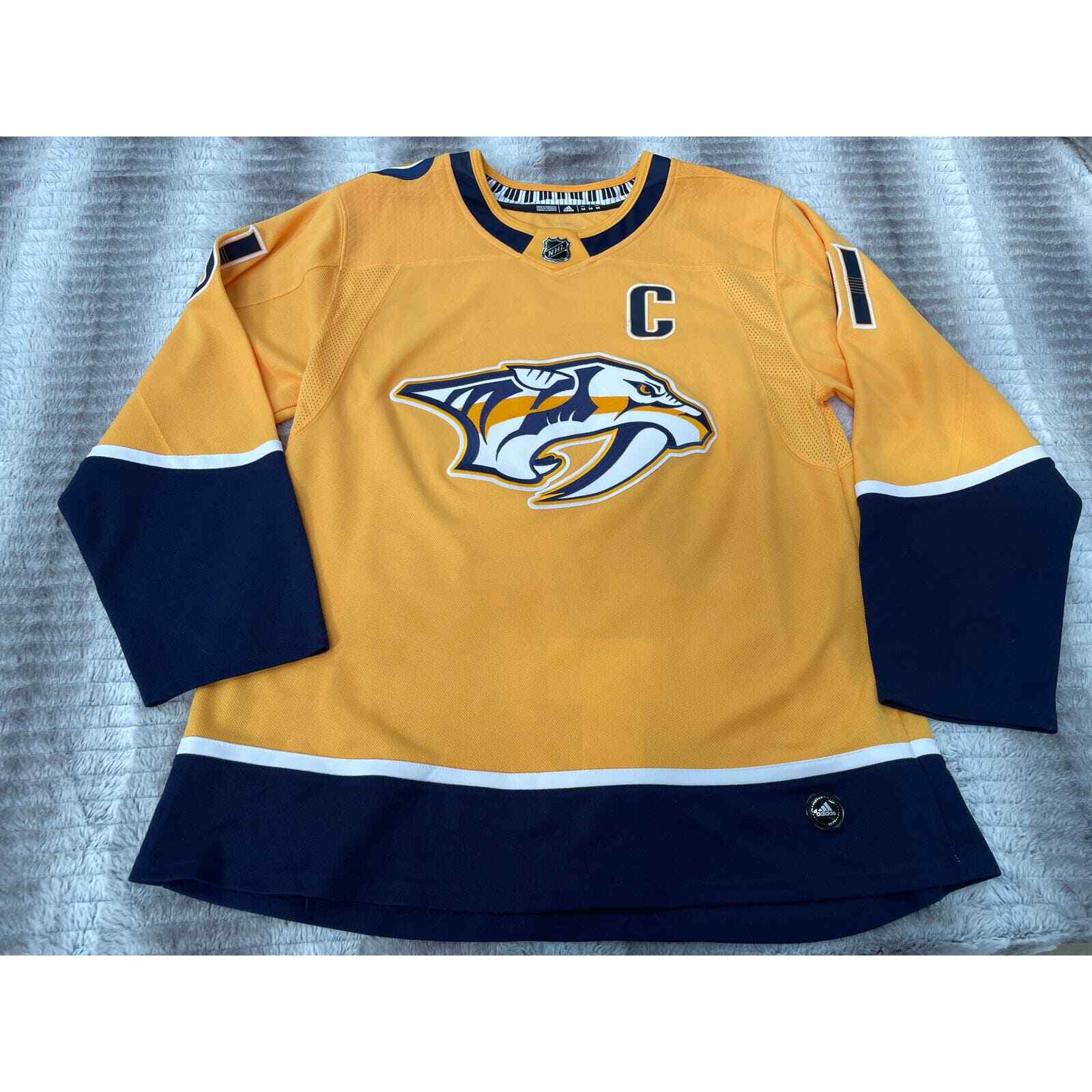 Authentic Adidas NHL Nashville Predators Hockey Jersey Mens Sz 54 ...