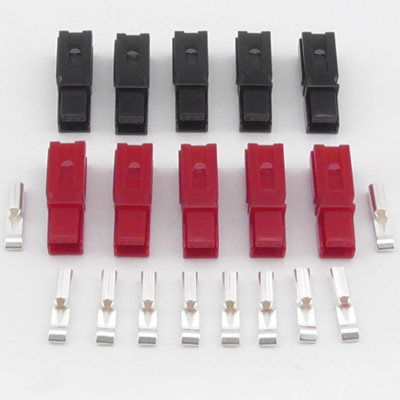 5 Red 5 Black Connectors Compatible with Anderson PowerPole 30Amp PP30 ...