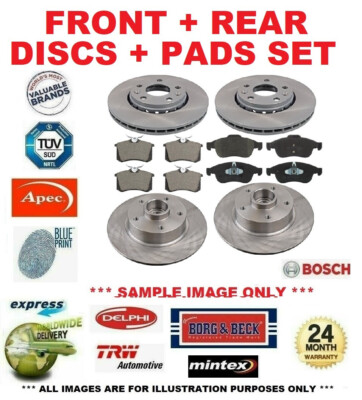 FRONT + REAR DISCS & PADS for MERCEDES A-CLASS A210 (168.035, 168.135 ...