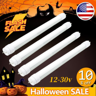 4 Pack F15T8 LED Tube T8 12V DC 18inch/18 Length 7 Watt 6500K T8 LED ...