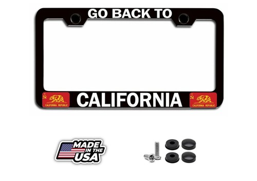 GO BACK TO CALIFORNIA Californian Steel License Plate Frame | eBay