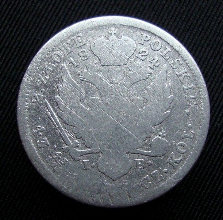 Poland 2 Złote Zlote 1824 IB Silver Coin S12 | eBay