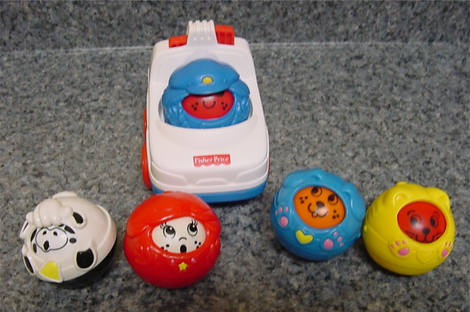 Fisher Price Roly Poly Rolling Ball Vehicle Police Car lot 5 Balls | eBay