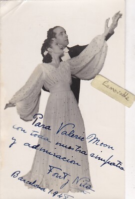 OLD PHOTO ACTRESS ICE SKATER VALERIE MOON NAMED SIGNED SKATING BARCELONA LL 462 | eBay