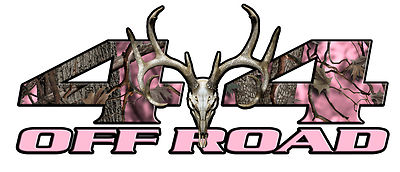 4x4 Decals Sticker for Dodge Ram Chevy Ford Toyota Truck Pink Skull ...