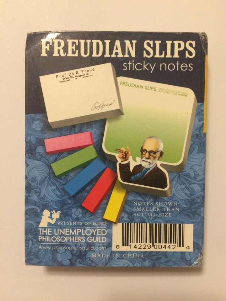 Freudian Slips Sigmund Freud Assorted Sticky Notes Notepads Philosopher ...